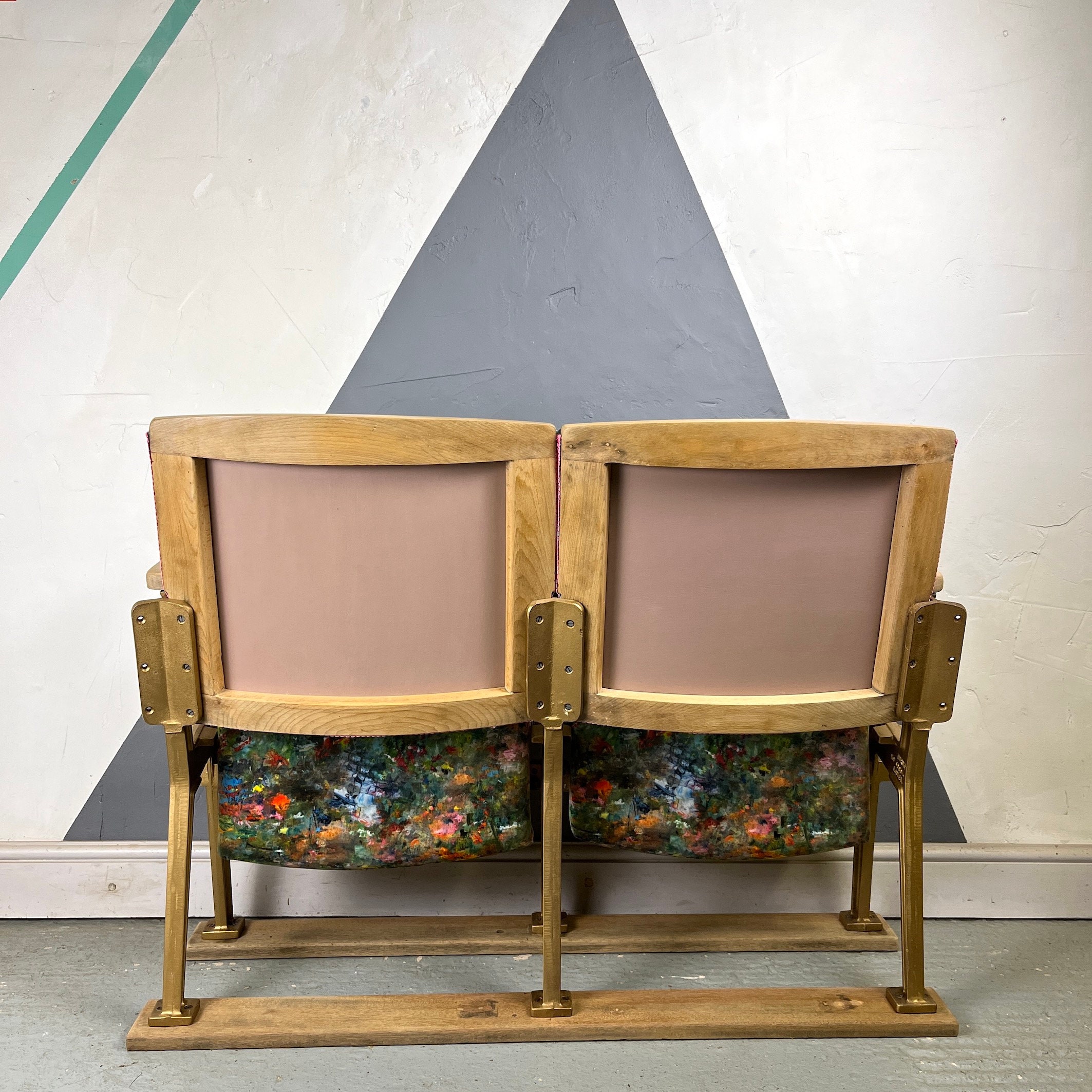 Folding Vintage Cinema Chair Restored 1940s Pair Green - Etsy UK