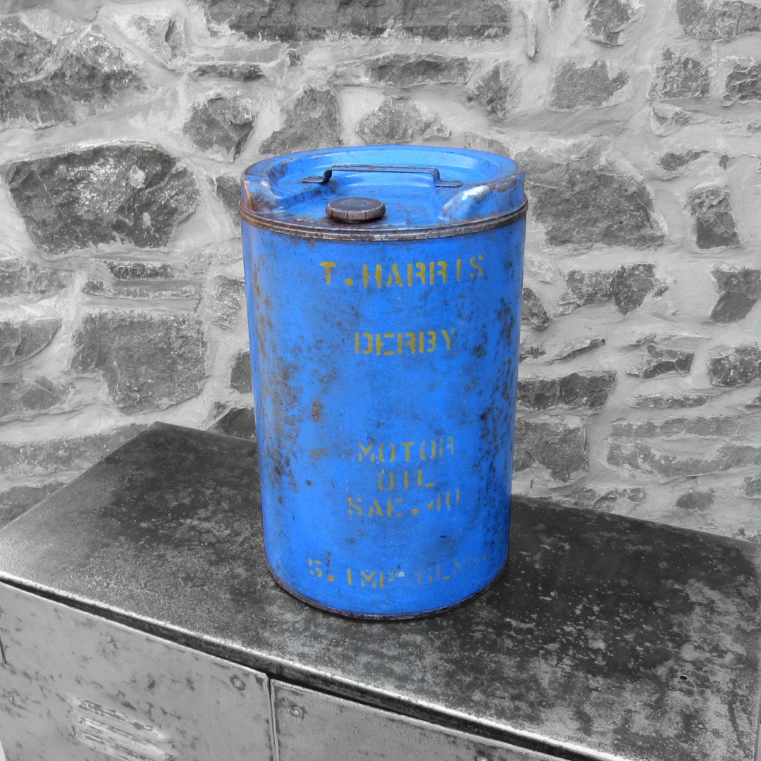 Blue Oil Can Vintage 1950s Old Car Truck Roof Blue Mantiques Display - Etsy