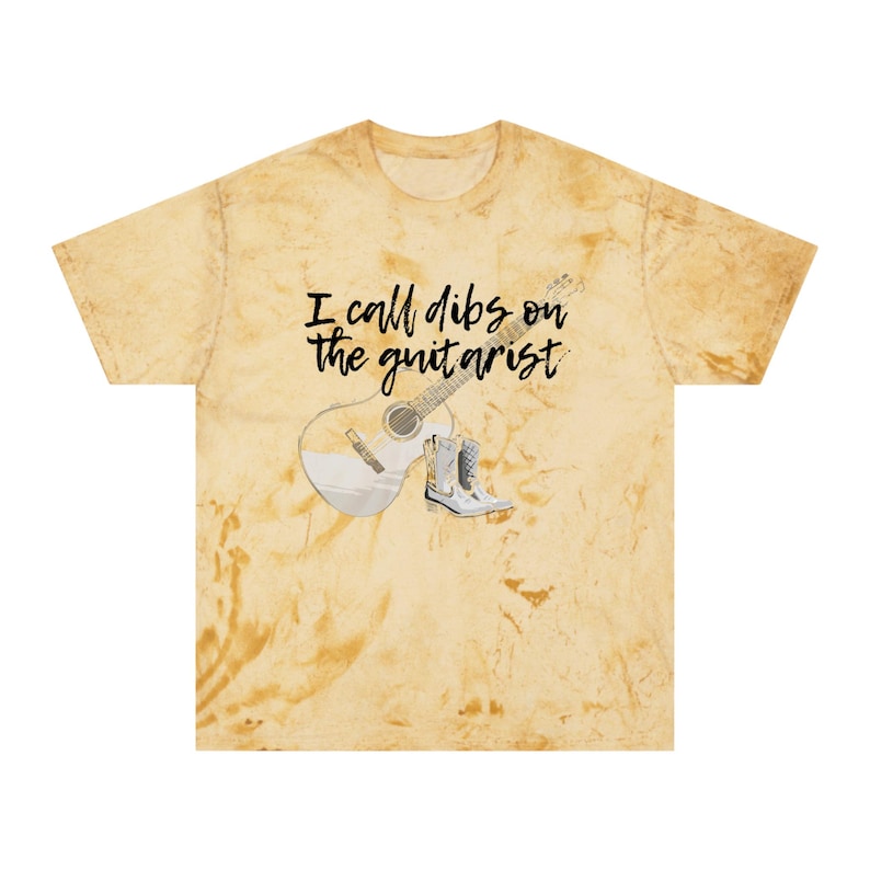 I Call Dibs on the Guitarist Tee: Color Blast Unisex Cotton T-shirt - Etsy