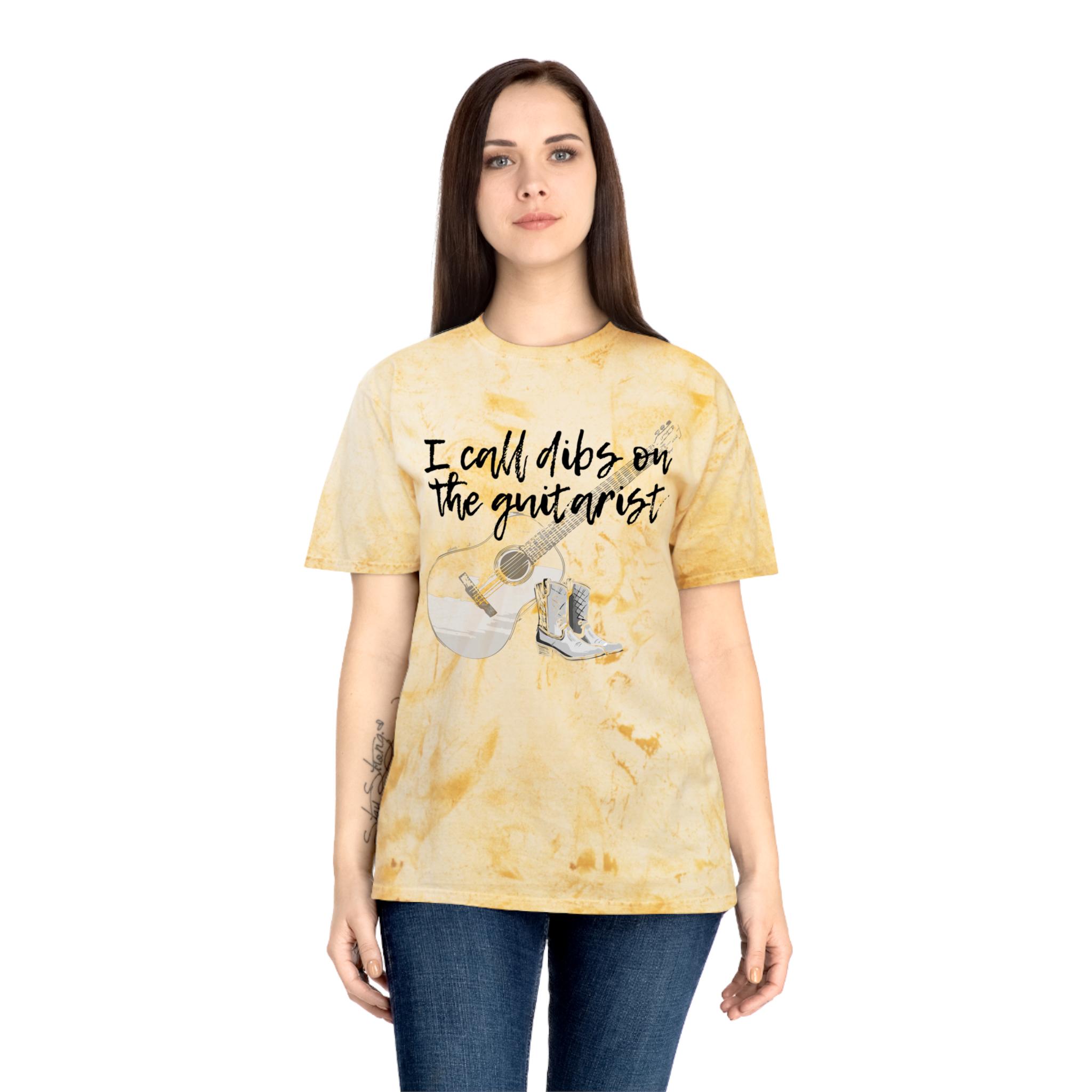 I Call Dibs on the Guitarist Tee: Color Blast Unisex Cotton T-shirt - Etsy