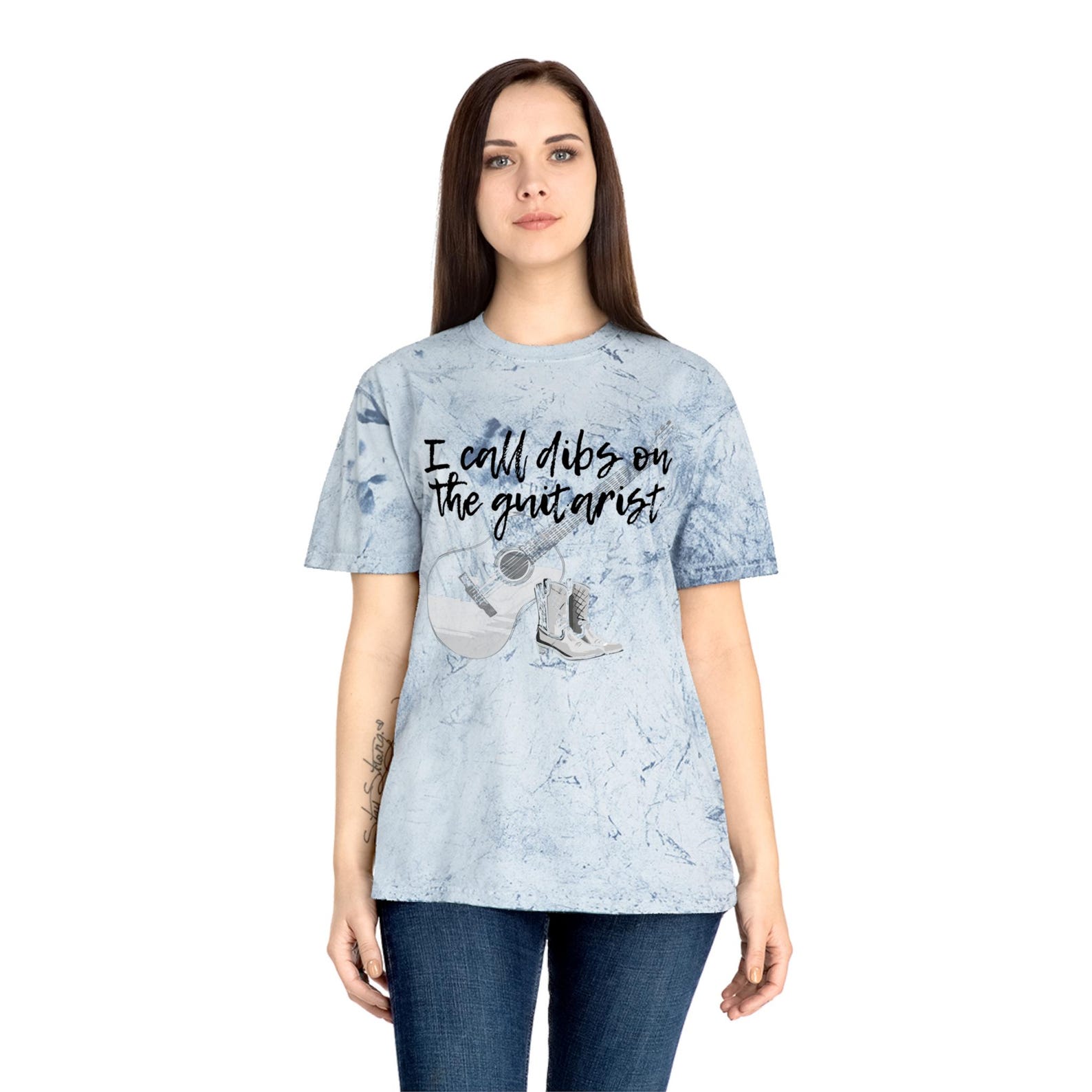 I Call Dibs on the Guitarist Tee: Color Blast Unisex Cotton T-shirt - Etsy