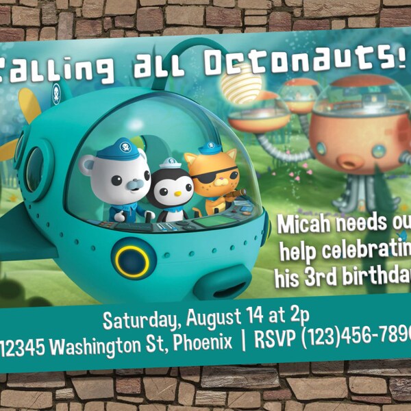 Octonauts Invitation - Etsy