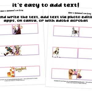 12 Tangled Rapunzel Birthday Party Printable Food Label Table Tents ...