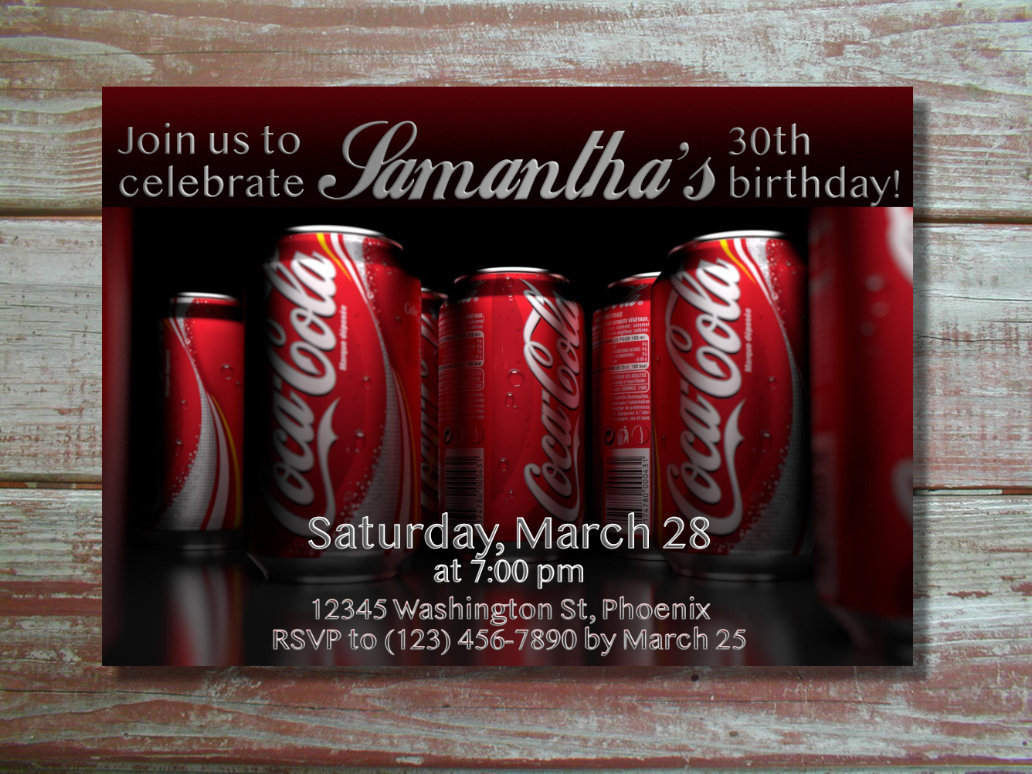 Coca Cola Party Invitations