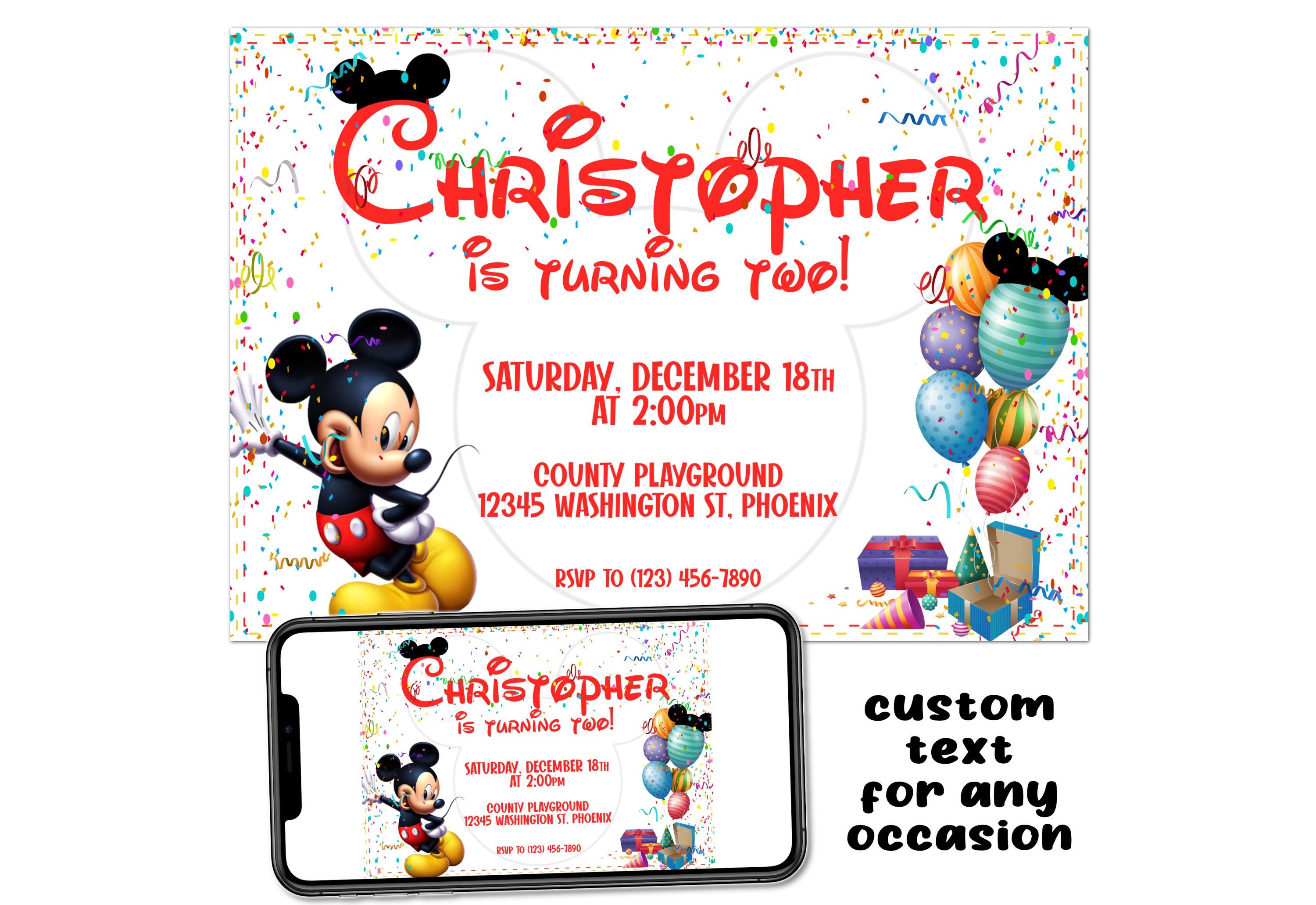 Mickey Mouse Invitation Ideas