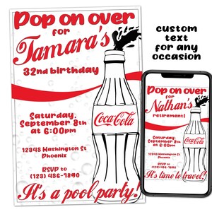 Custom Soda Pop Birthday Party Invitation (digital Download) - Etsy