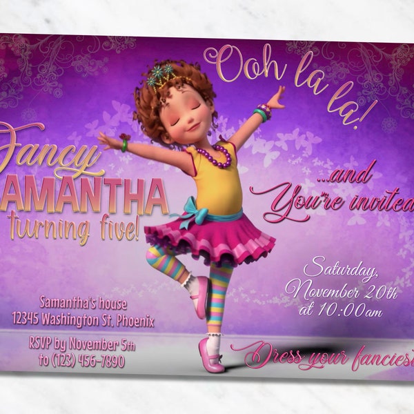 Fancy Nancy Birthday Invitation - Etsy