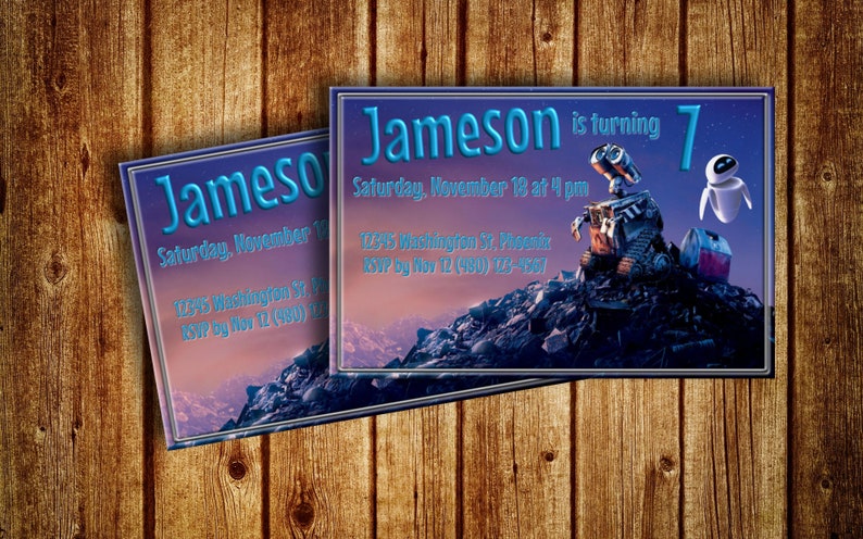 Wall-e Custom Birthday Party Invitation High Quality Digital - Etsy