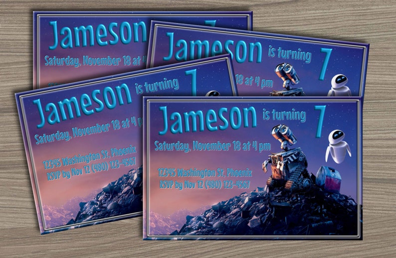 Wall-e Custom Birthday Party Invitation High Quality Digital - Etsy