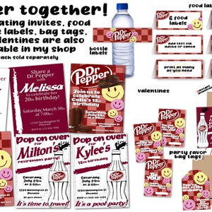 Dr Pepper Party Bottle Labels: Happy Face Checker Theme (printable PDF ...