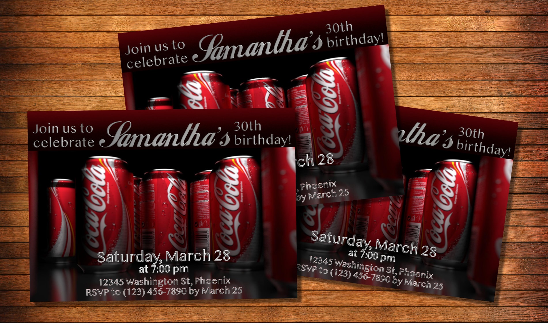 Coca Cola Party Invitations