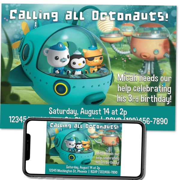 Octonauts Invitation - Etsy