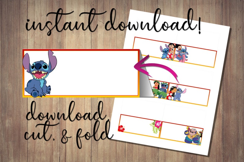 Lilo and Stitch Birthday Party Food Label Table Tents Digital - Etsy UK
