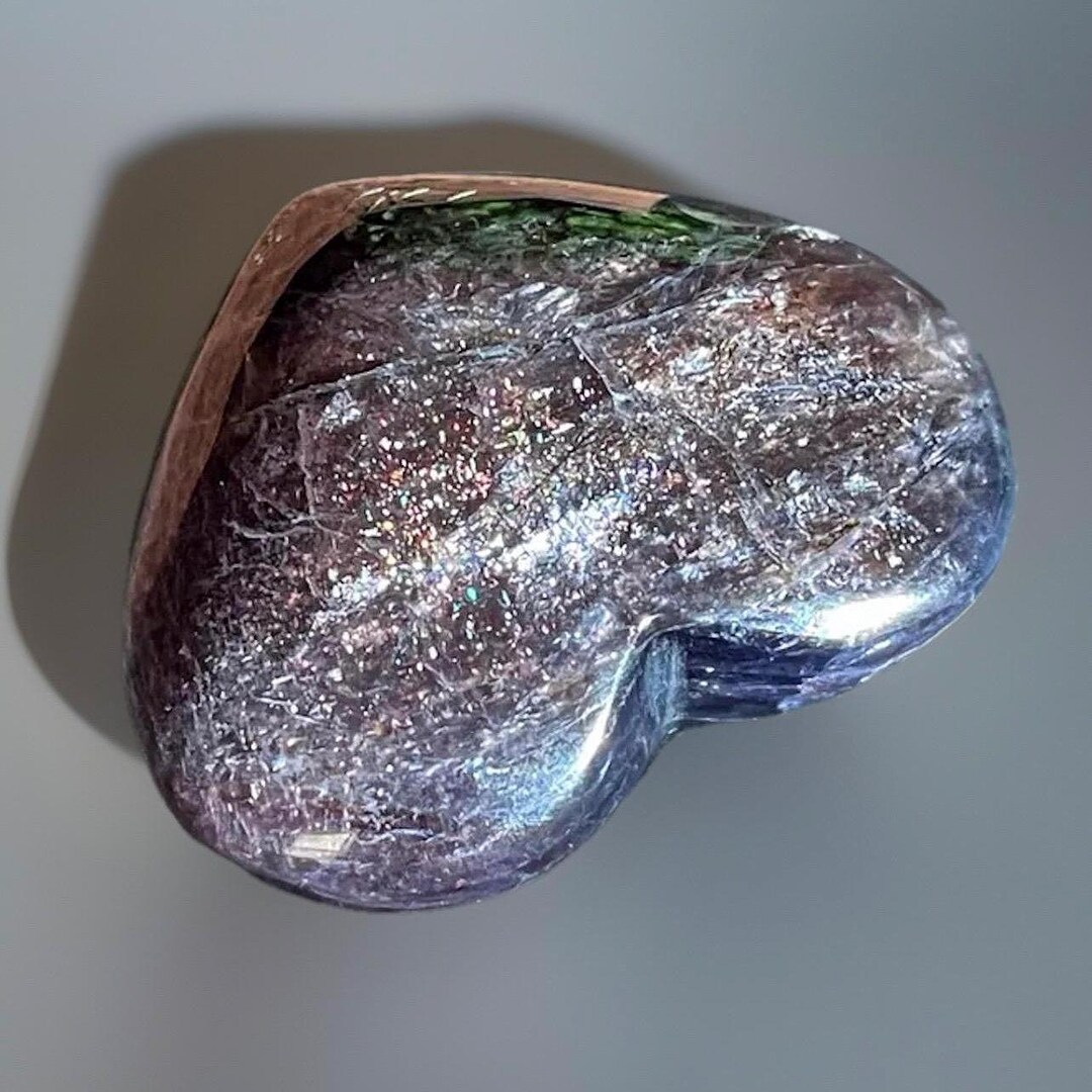 Iolite Sunstone Heart, Natural Gemmy Cats Eye Iolite, Collector’s ...
