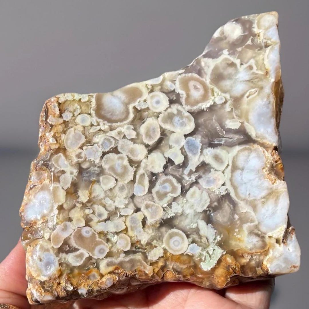 Flower Agate XL Thick Slab, Natural Unique Rocks - Etsy