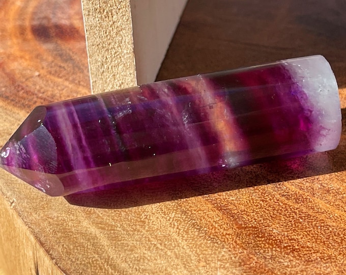Raspberry Fluorite Tower With Rainbows , Candy Fluorite Tower , Wine ...