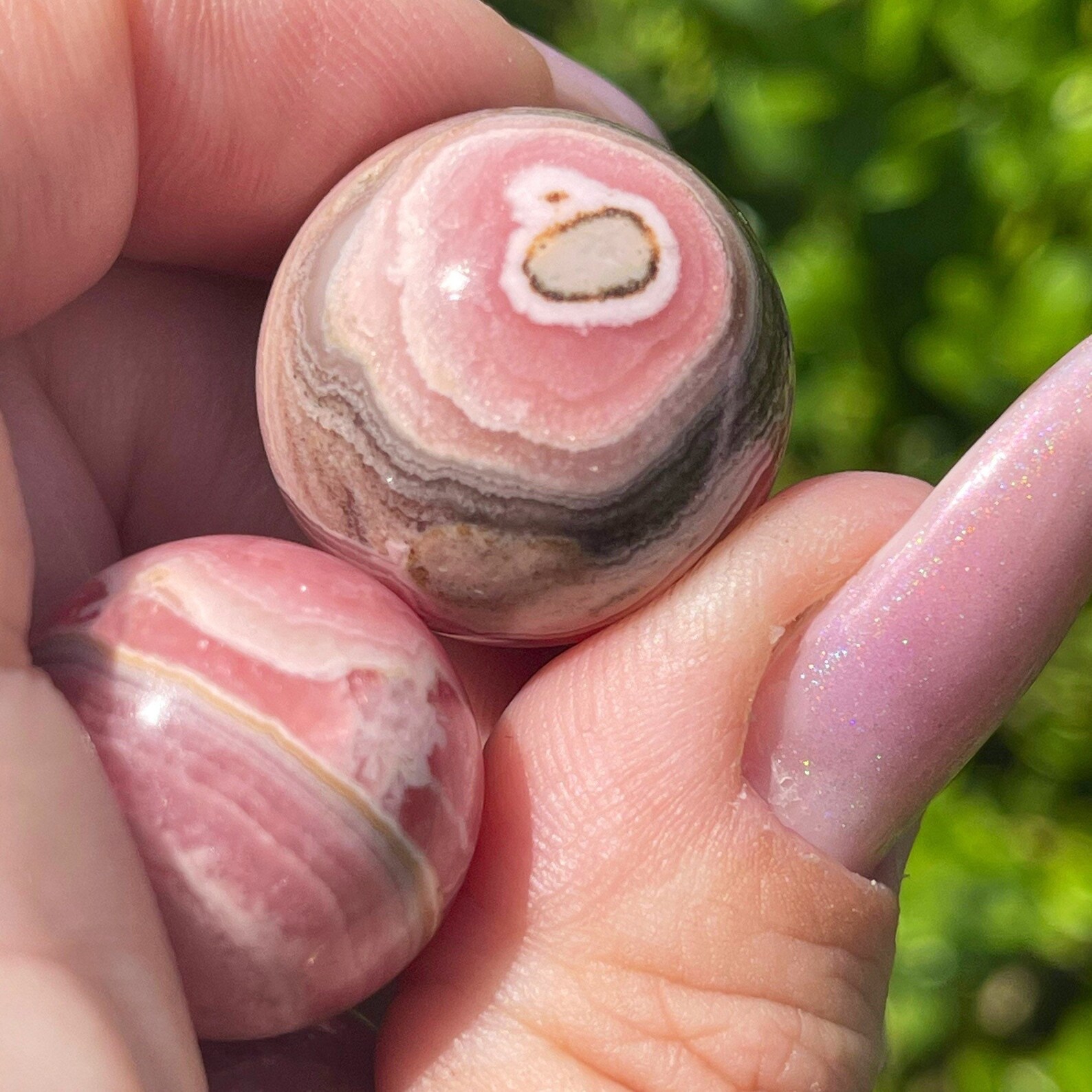 Genuine Rhodochrosite Mini Sphere From Argentina Heart Chakra Stone - Etsy
