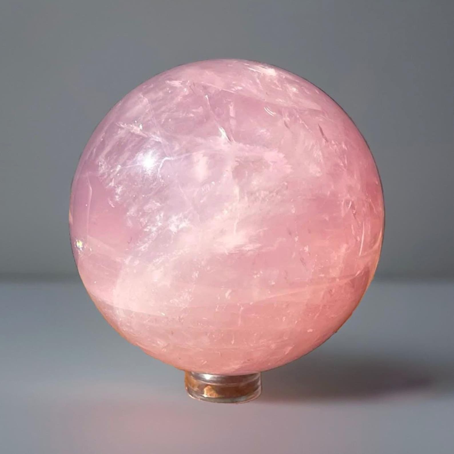 Star Rose Quartz XL Sphere • Madagascar Rose Quartz • Natural Stone for ...