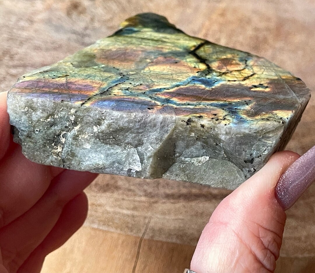 Labradorite Sunset Slab Raw With Blue Gold Orange Silver Flash - Etsy
