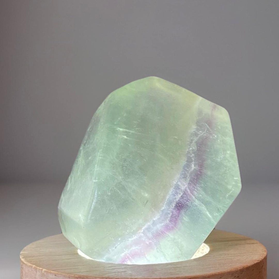 Candy Fluorite Unique Polished Freeform • Pastel Crystal Pebble ...