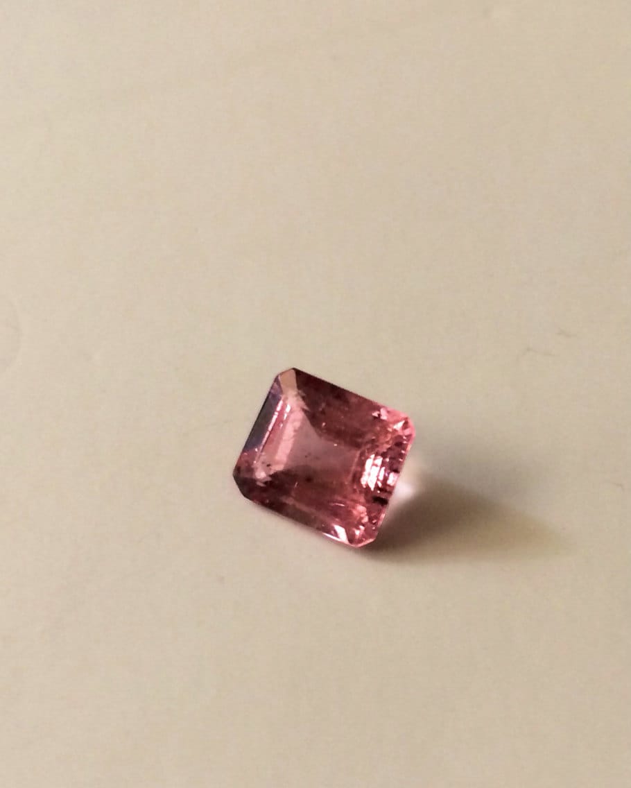 3 ct Natural Pink Tourmaline Asher cut. Natural Gemstone. Video available