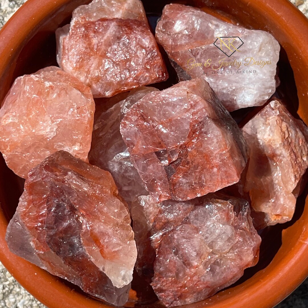 Fire Quartz Raw Crystal Stone Beginner Crystal Gifts Holiday Stocking ...