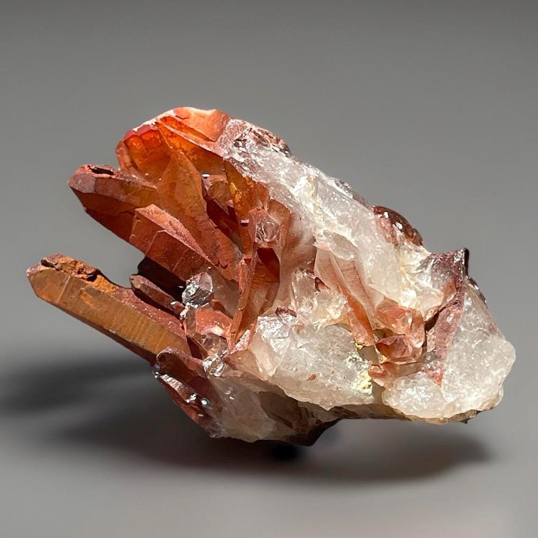 Red Quartz Hematite Cluster From Morocco, Unique Mineral Specimen ...