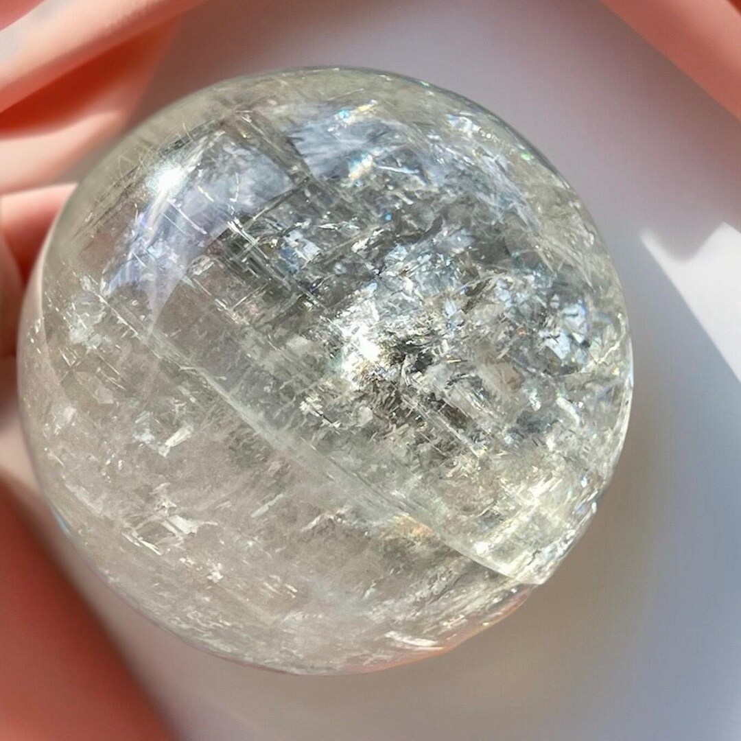 Optical Calcite XXL Sphere With Mesmerizing Rainbows, Gemmy Collectors ...