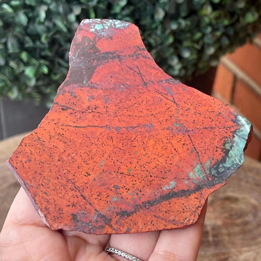 Sonora Sunrise Slab, Chrysocolla & Red Cuprite Lapidary Specimen From ...