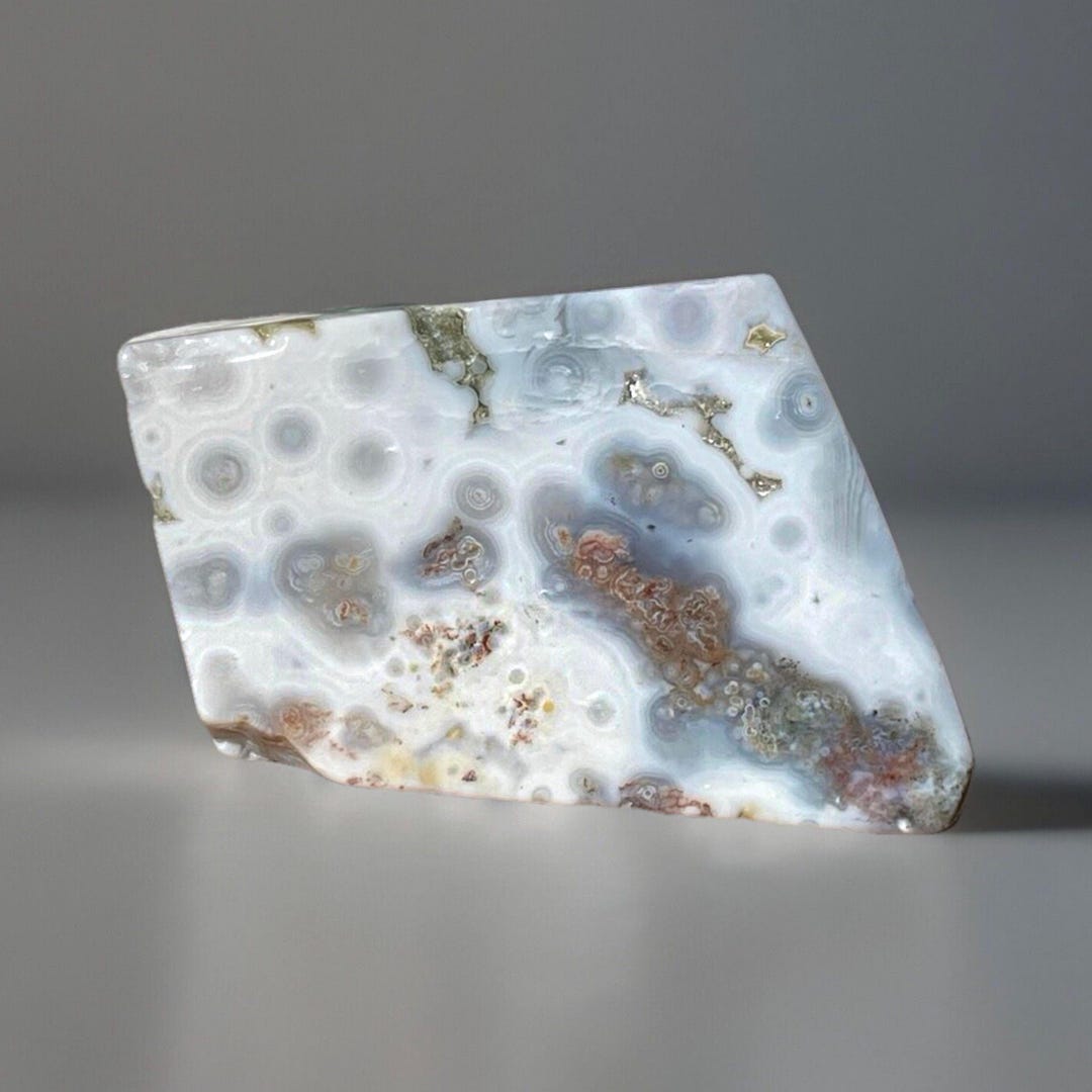 Blue Ocean Jasper Tile: Raw Bubble Orbicular Madagascar Crystal Slab - Etsy