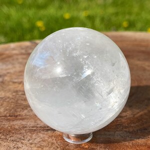 Optical White Calcite Sphere With Beautiful Rainbows • Natural Large ...