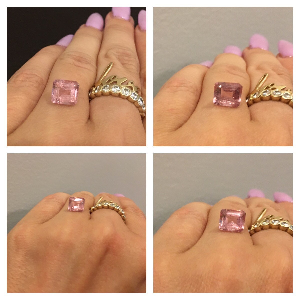 3 ct Natural Pink Tourmaline Asher cut. Natural Gemstone. Video available