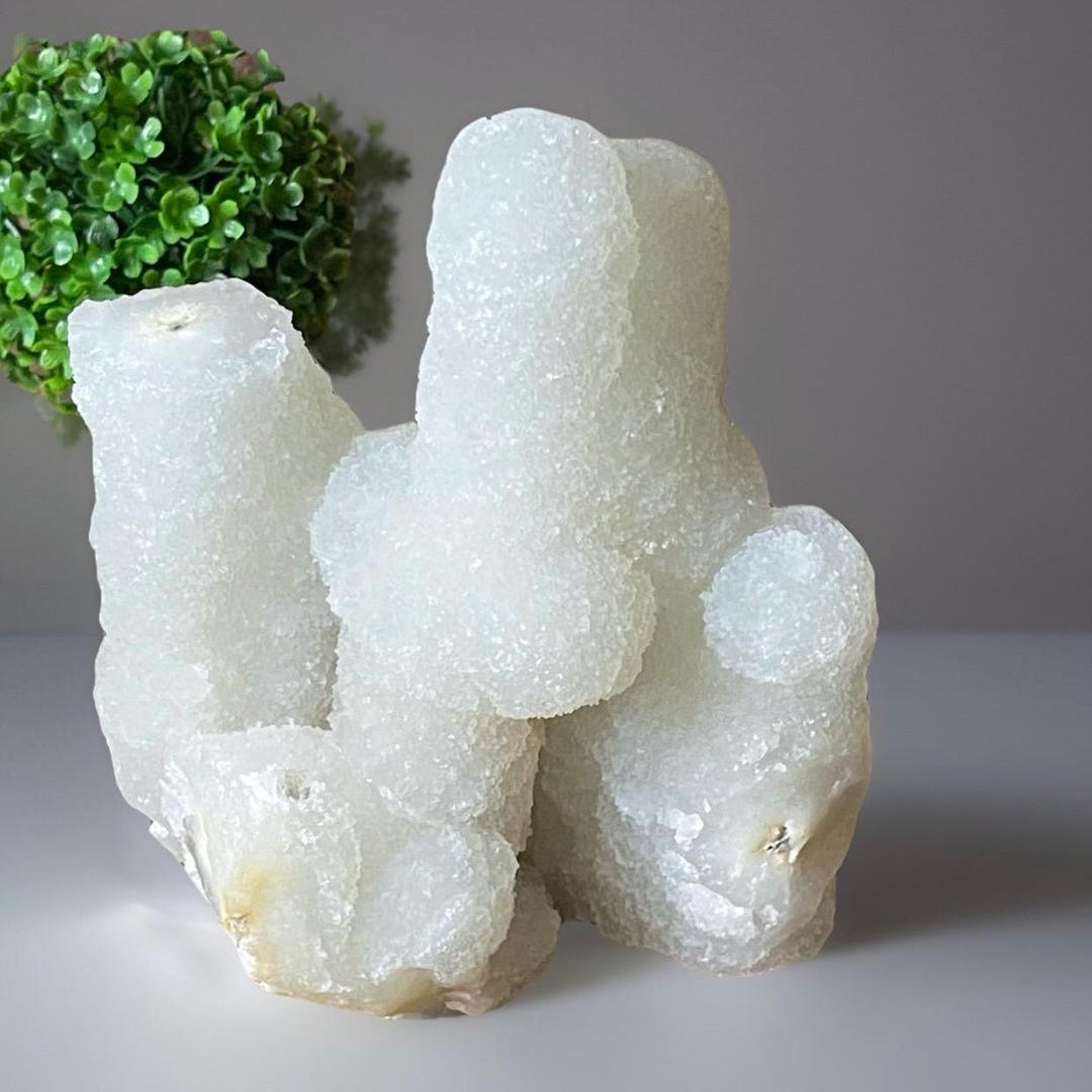 Chalcedony Large Sparkling Stalactite Statement Piece • Fairy Quartz ...