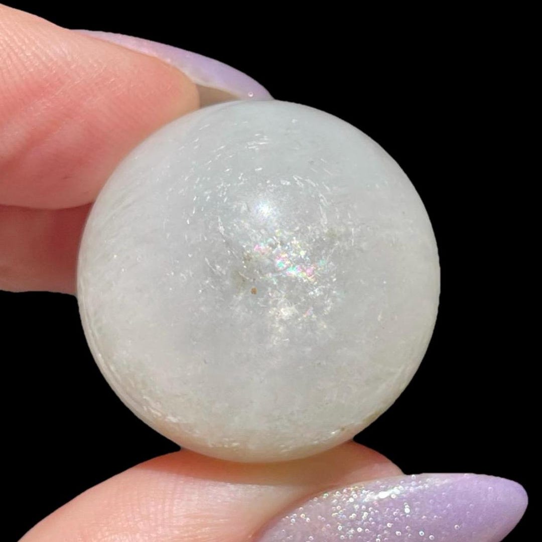 Arctic Natrolite Sphere With Rainbow Flash: Rare Collectors Crystal ...