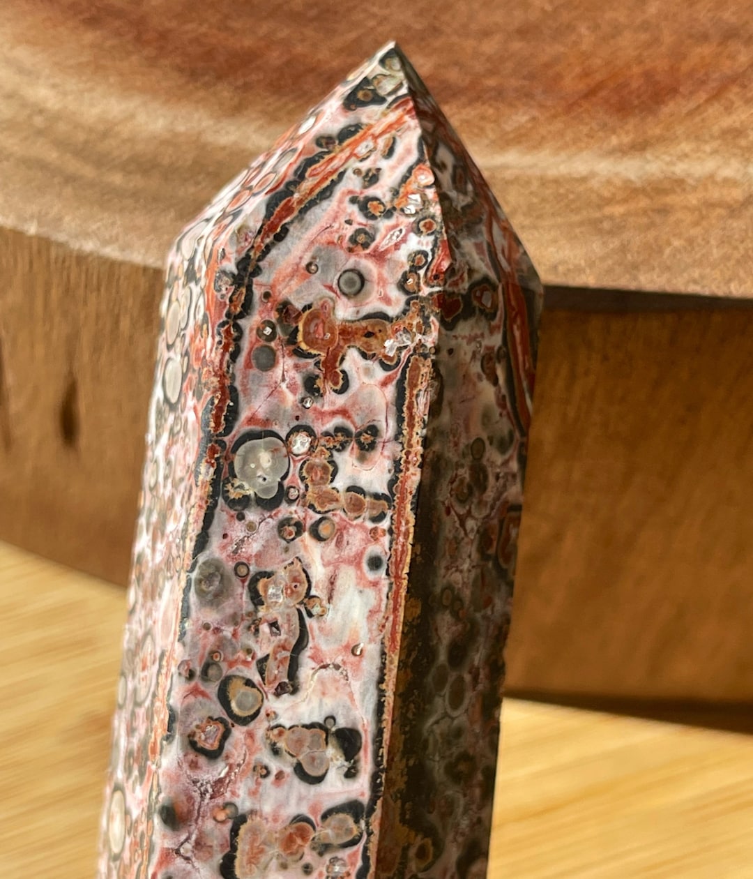 Leopard Skin Jasper Tower Pink Leopard Jasper Rhyolite, Jaguar Stone ...