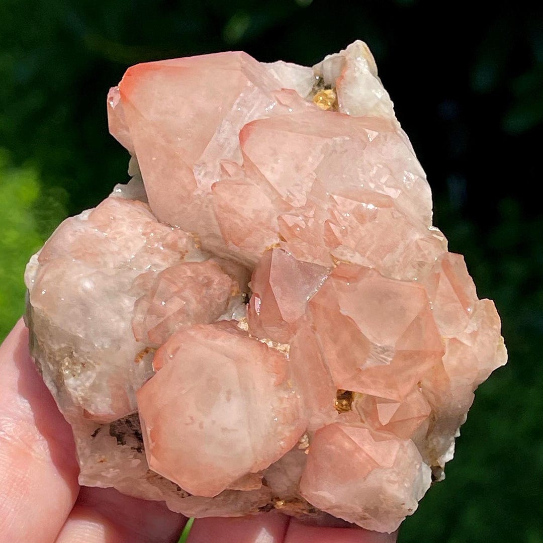 Red Tibet Quartz Cluster, Rare Natural Red Phantom Quartz Point Mineral ...