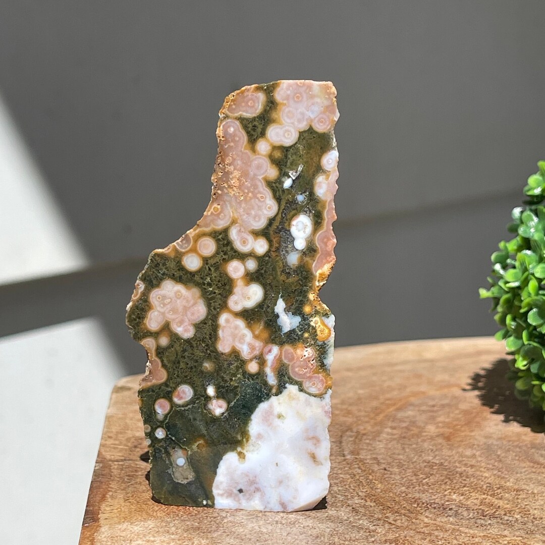 7th Vein Ocean Jasper Free Form With Pink Orbs Green Quartz, Ocean ...