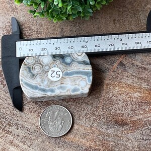 8th Vein Ocean Jasper Slab Dog Tag Pendant With Blue Orbs , AAA ...