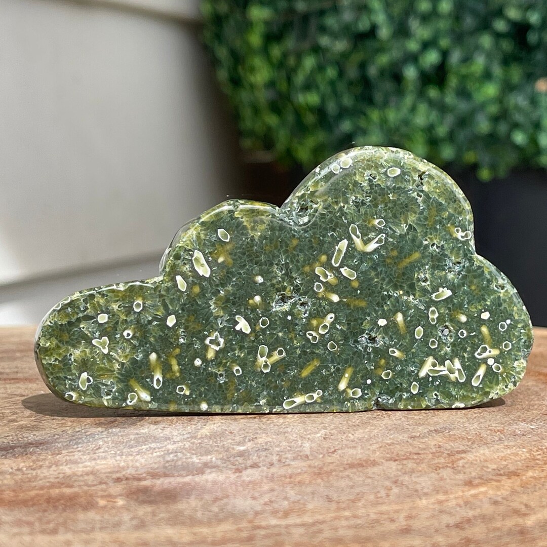 7th Vein Ocean Jasper Cloud With Green Quartz, Druzy Ocean Orbicular ...