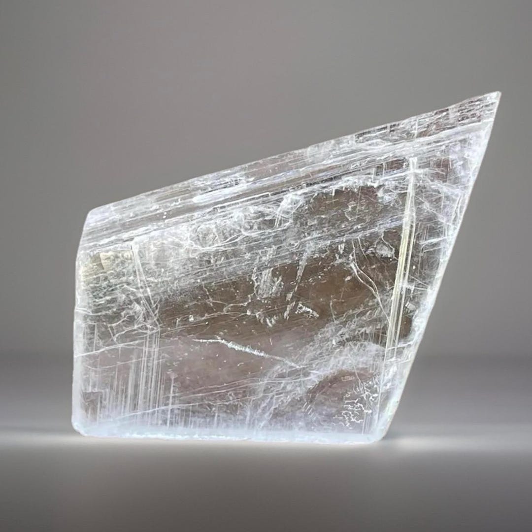 Clear Selenite Slice - #47, Crystal Charging Stone, Selenite Rough - Etsy