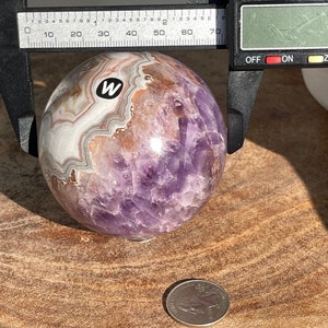 Amethyst Lace Agate XL Sphere With Rainbows and UV Reactive Center, HQ ...