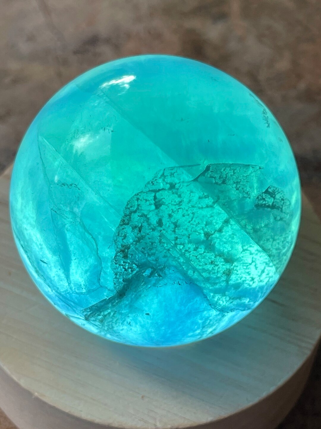 Blue Fluorite Sphere , Rainbow Deep Blue Fluorite Sphere , AAA Crystals ...