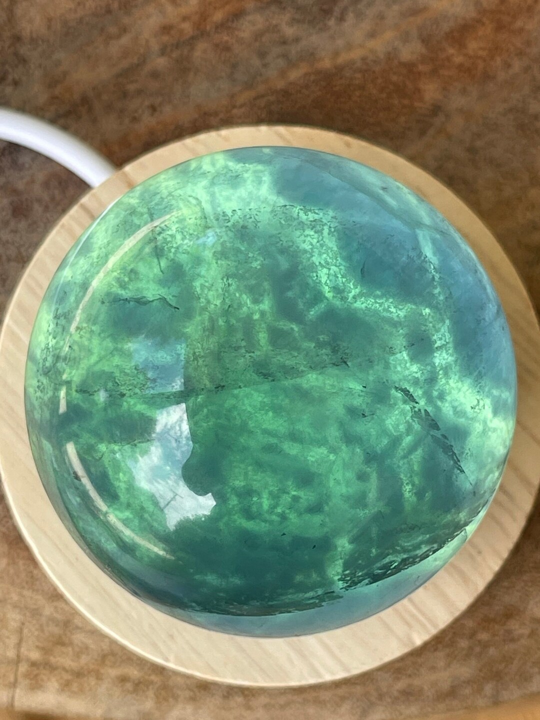 Blue Fluorite Sphere, Rainbow Deep Blue Fluorite Crystal Ball, Unique ...