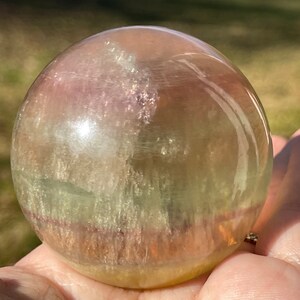 Candy Fluorite HQ Large Sphere With Green Pink Yellow Banding - Etsy