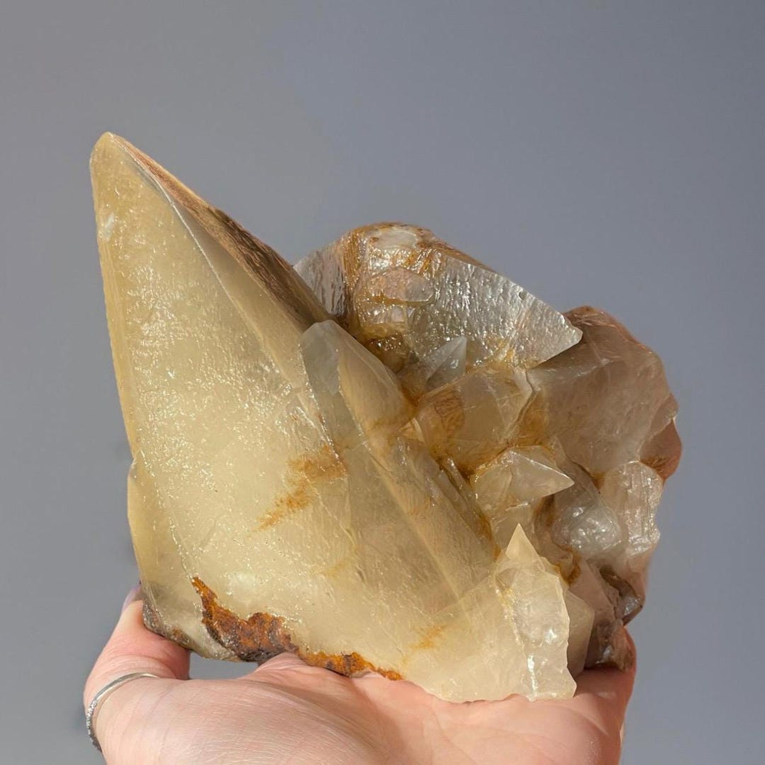 Dogtooth Calcite Statement Crystal Specimen - 3 Lbs 7.8 Oz, Cabinet ...