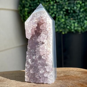 Amethyst Agate Cluster Statement Tower With Rainbows, AAA Grade ...