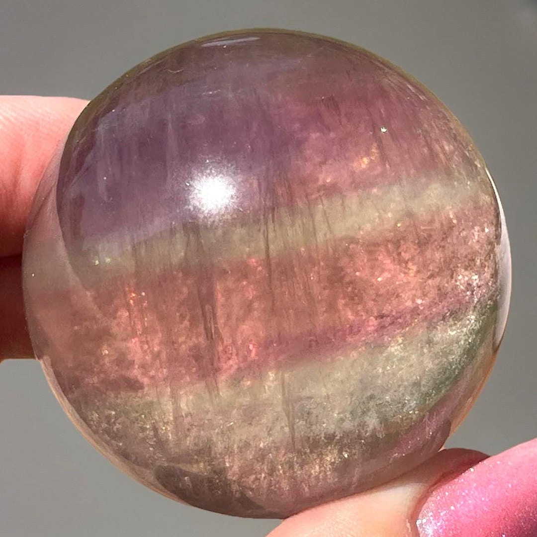 Candy Fluorite Sphere, Pink Fluorite Ball, Beautiful Crystal Sphere - Etsy