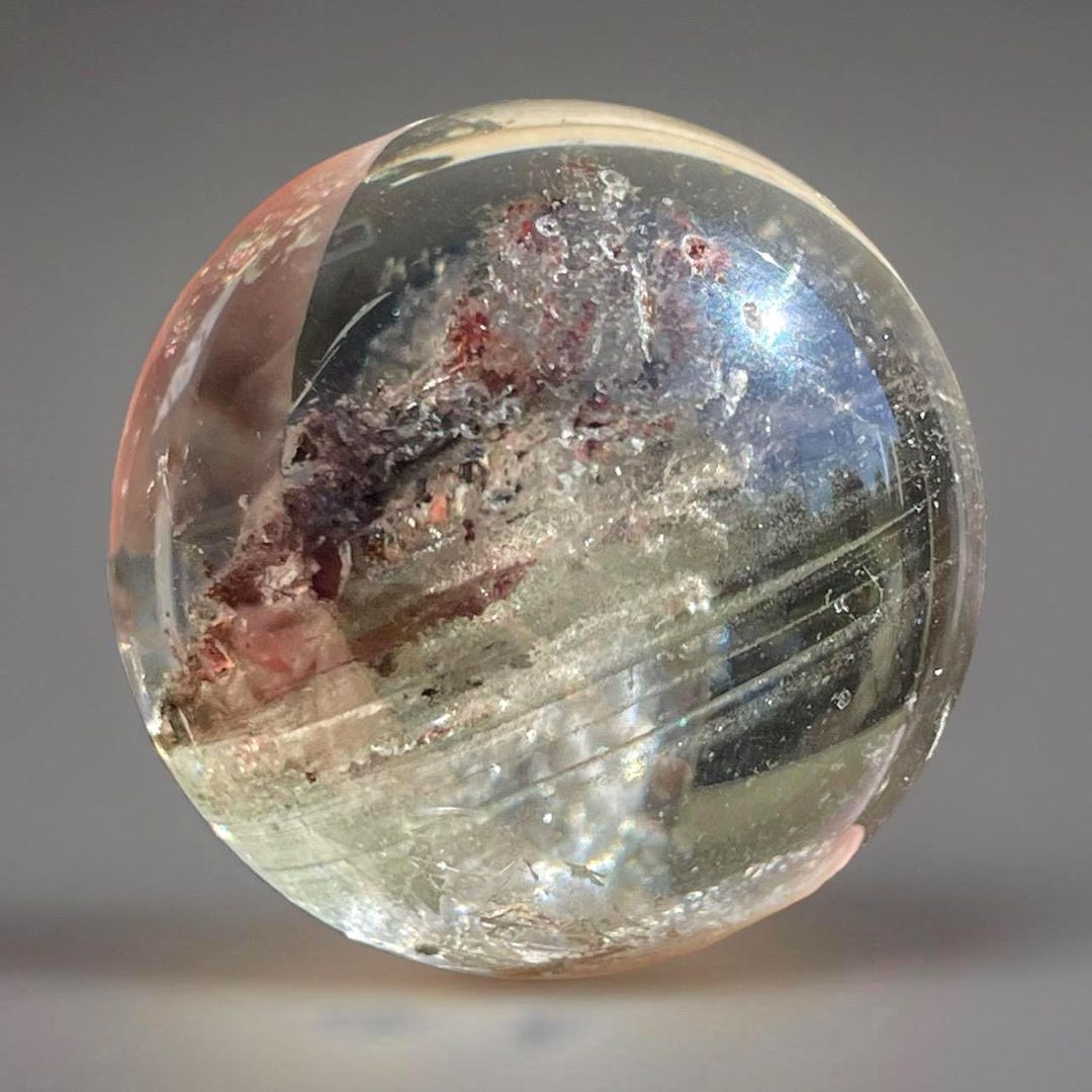 Garden Quartz With Phantoms Sphere, Scenic Galaxy Lodolite Crystal Ball ...