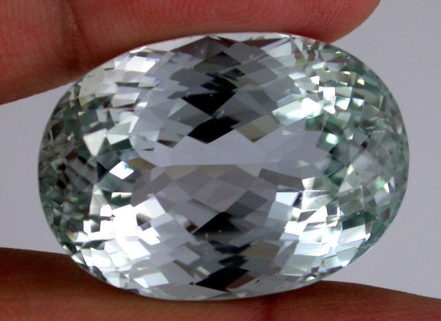 Collectors quality HUGE 84.25 cts Oval Cut Aqua BLUE Natural Kunzite ...