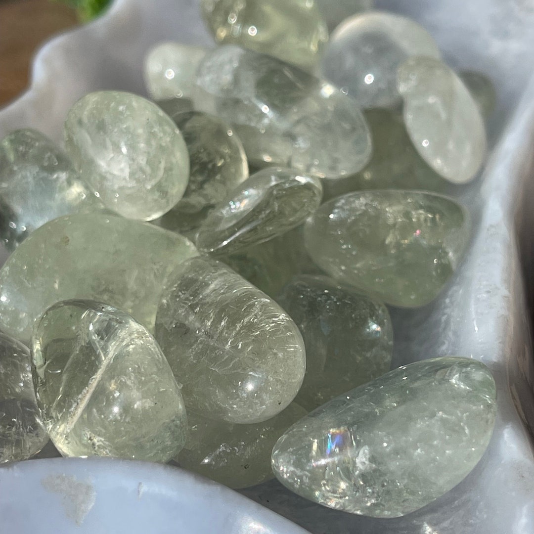 Prasiolite Polished Tumble, High Quality Green Quartz Pocket Stone ...